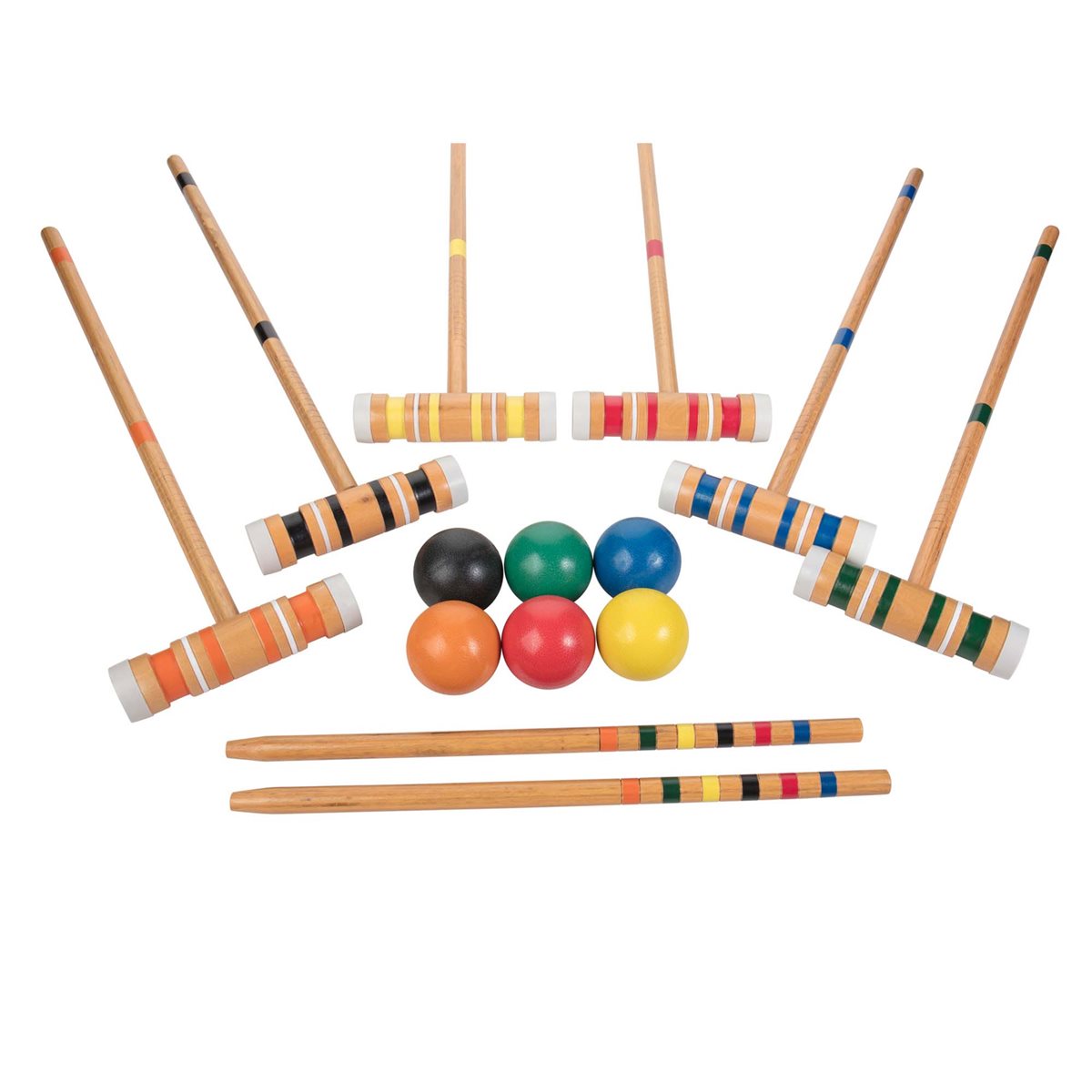 TRIUMPH 6-Player Backyard Outdoor Croquet Set with Carry-on Bag
