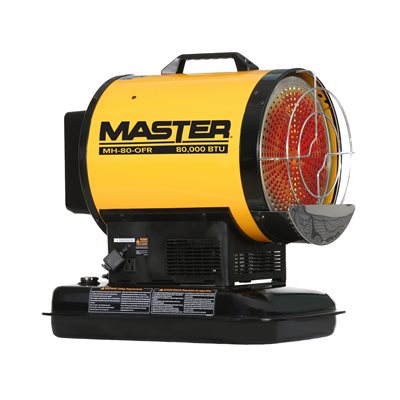 Master 80,000 BTU Battery Kerosene Diesel Radiant Torpedo Heater